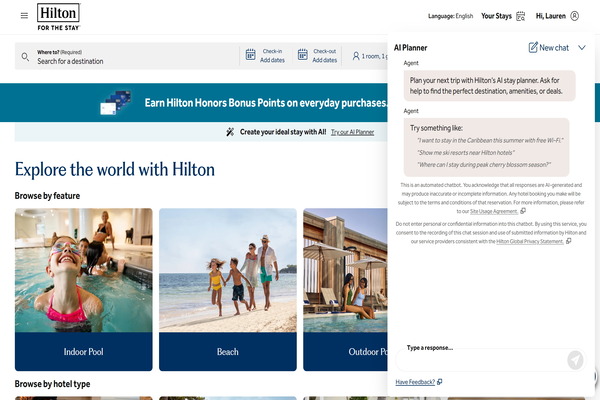 Hilton introduces AI planner to its website - HOTELSMag.com